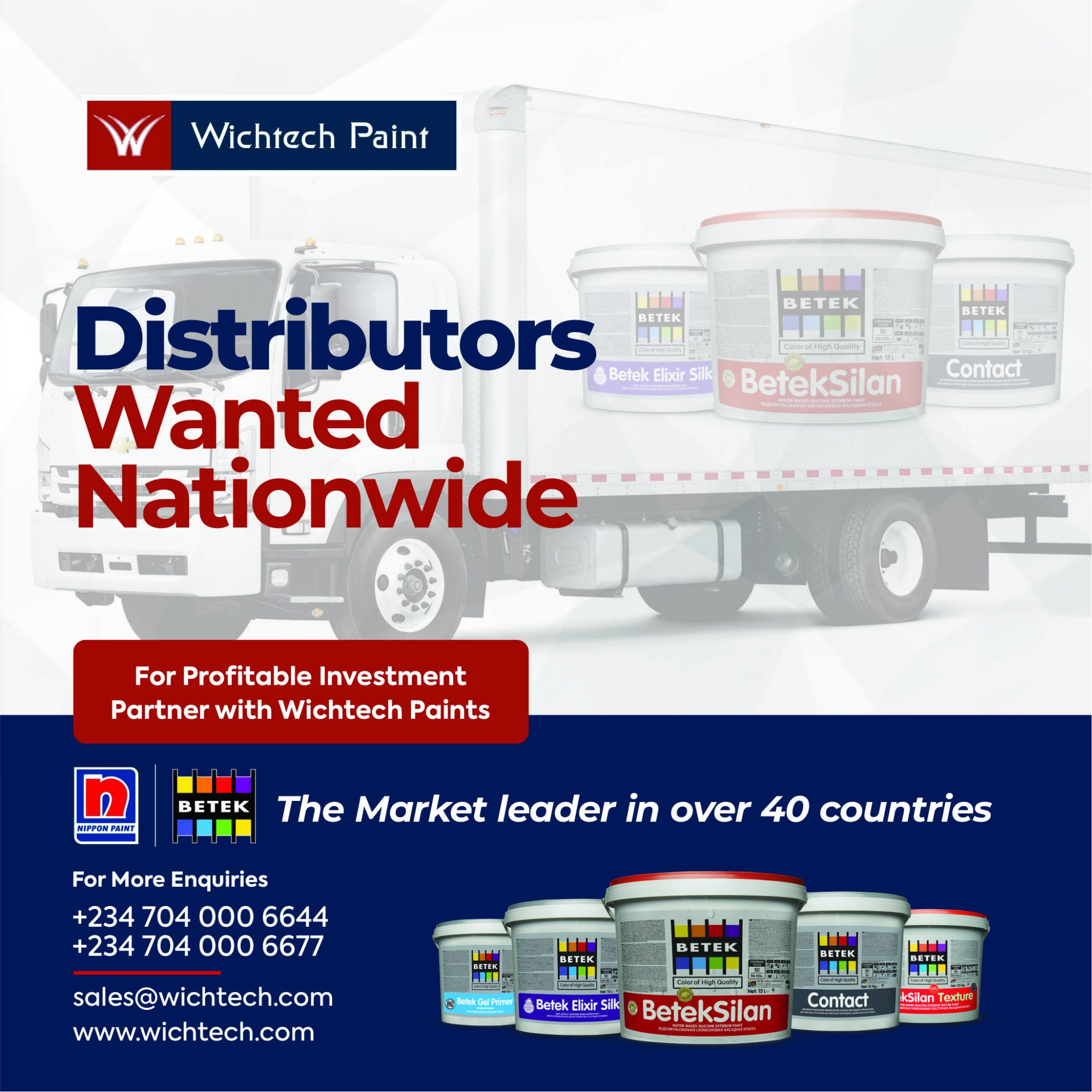 WICHTECH-BETEK PAINT CALL FOR DISTRIBUTORS - Welcome to Wichtech Group